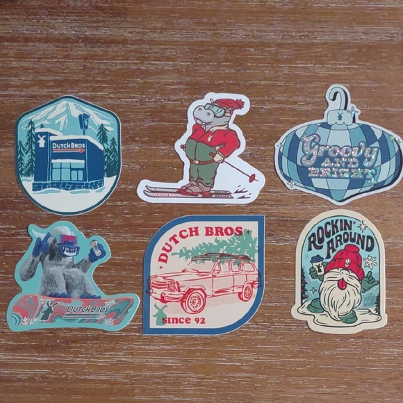 Dutch Bros | Other | Dutch Bros Winter Sticker Collection | Poshmark